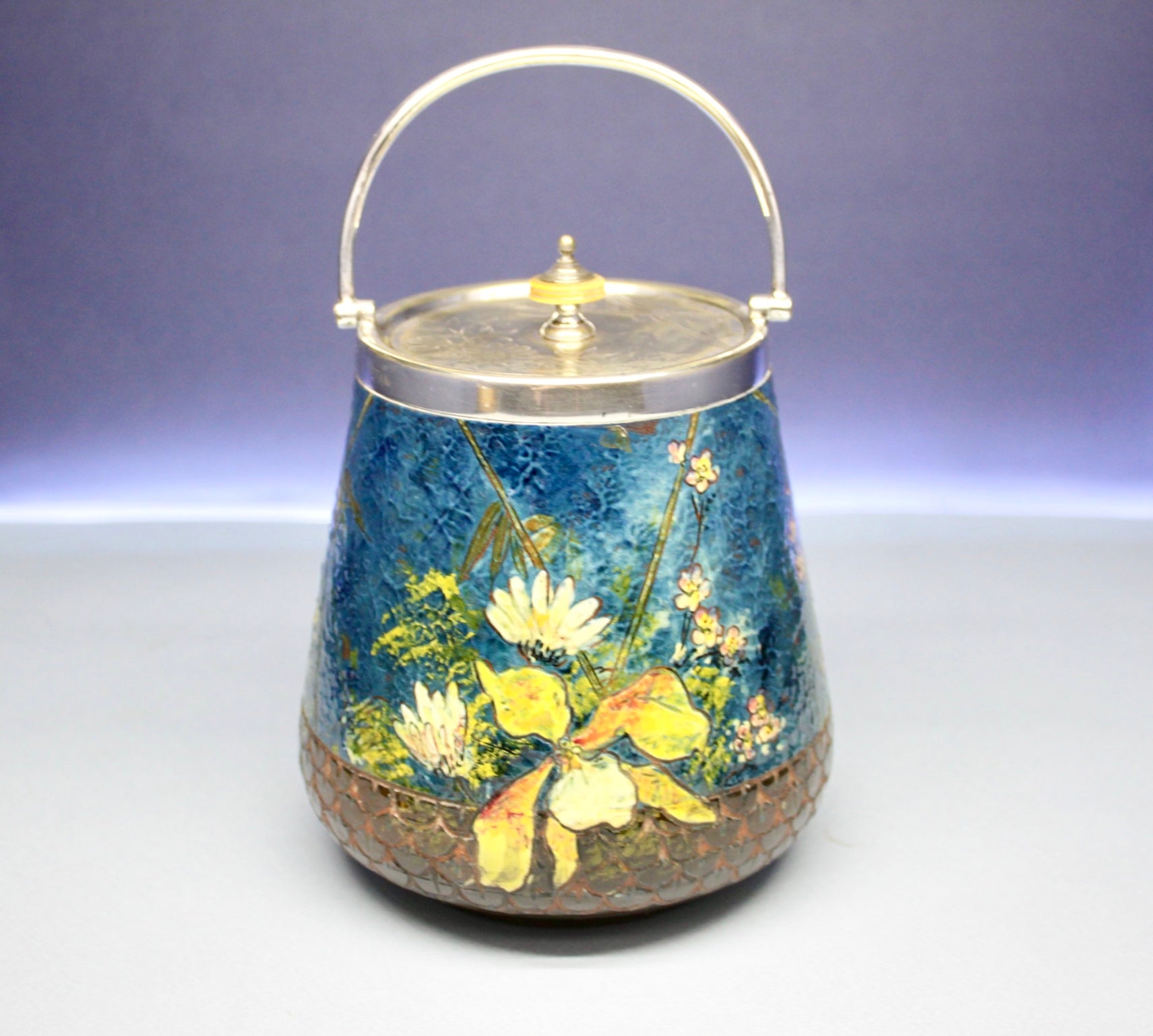 Watcombe Pottery Biscuit Barrel. English Circa 1880 – Hamish Clark Antiques