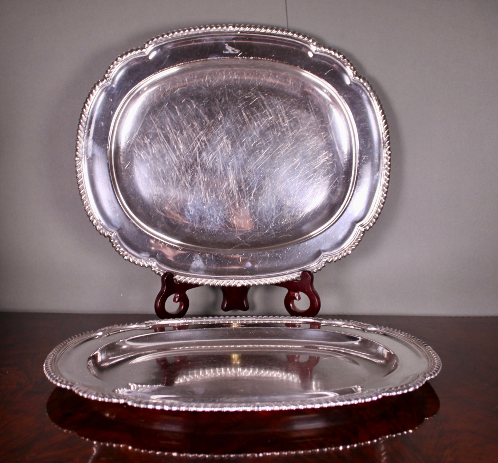 A pair of Georgian Old Sheffield Plate serving platters by Nathaniel S ...