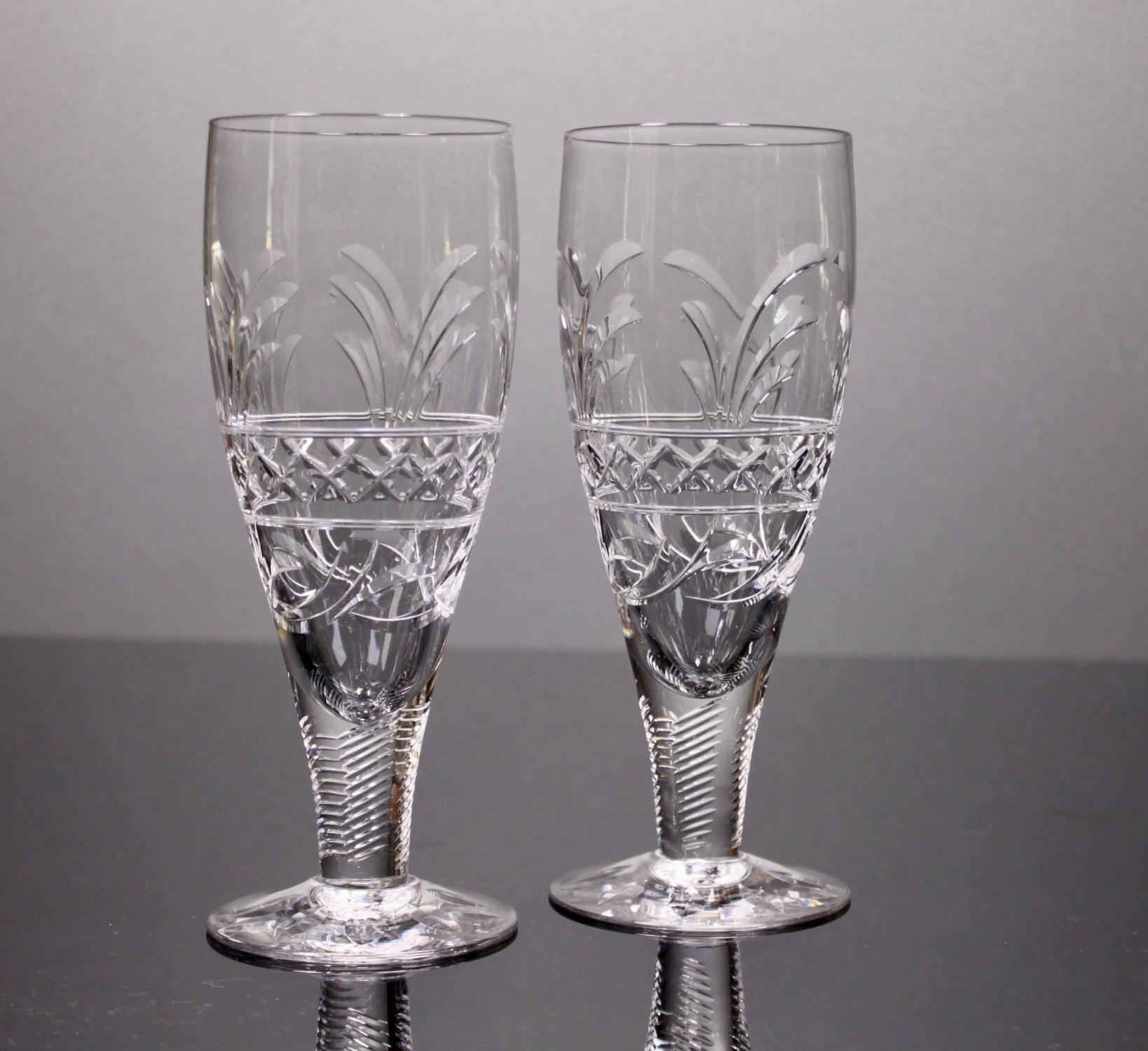 A pair of Stuart crystal ale glasses – Hamish Clark Antiques