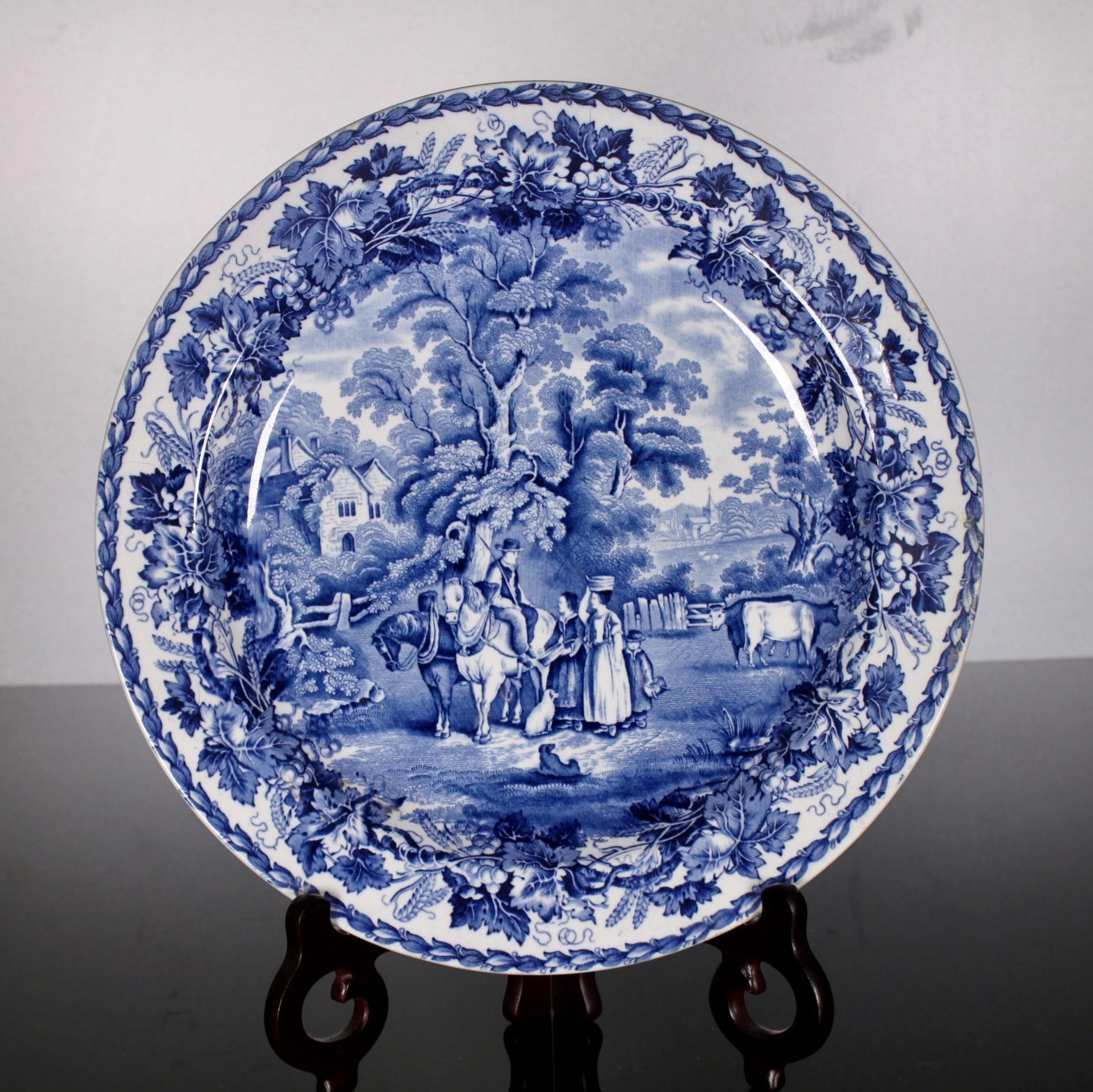 A large Booths blue and white plate – Hamish Clark Antiques